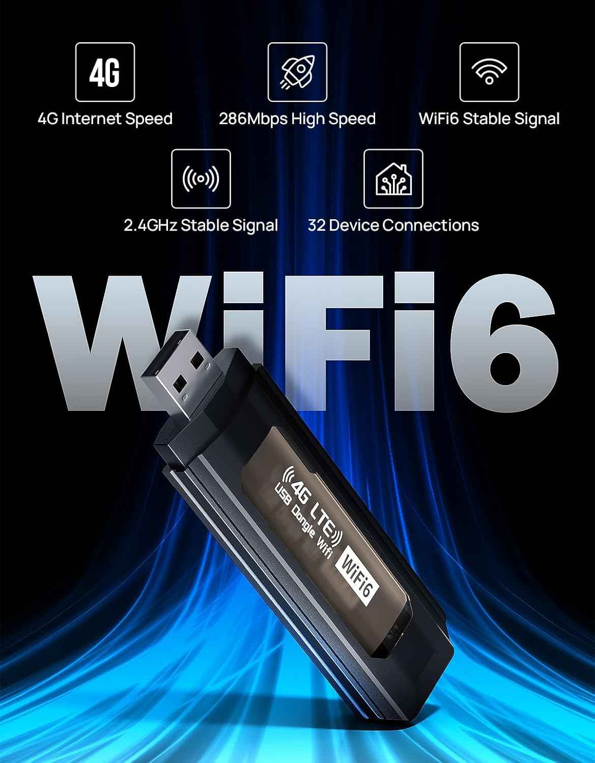 Joytutus 4G LTE Portable WiFi Router 150Mbps USB Modem Unlocked Travel ...